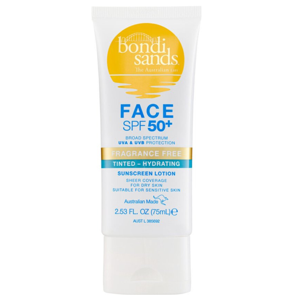 BONDI SANDS - Sunscreen Face Lotion SPF 50+ F/F Tinted – Hydrating ...