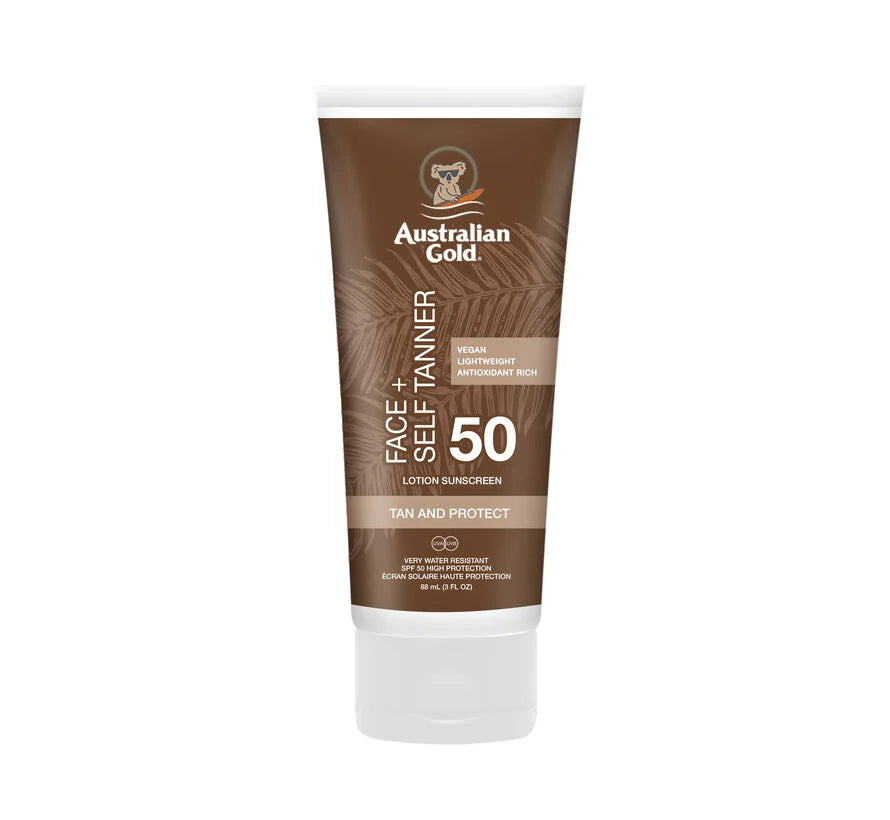 Australian Gold SPF 50 Face with Self Tanner – Tanboutique